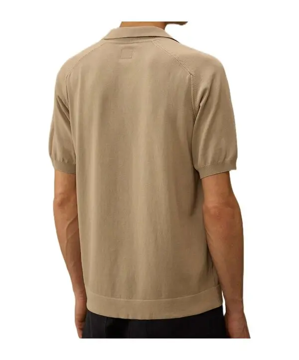 C.P. COMPANY Open Collar Knitted Polo Shirt