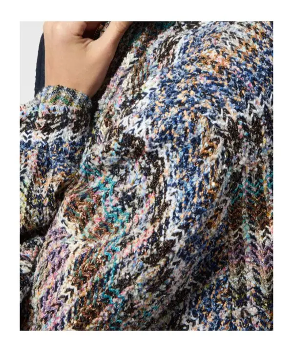 Missoni Chevron Knit Sequined Bomber Jacket