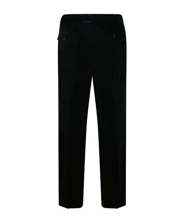 Giorgio Armani Pleated Velvet Tailored Trousers