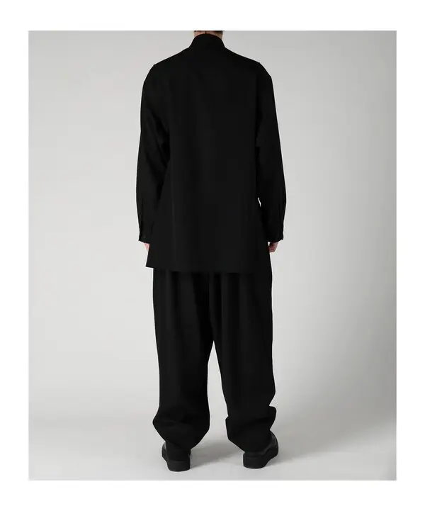 Yohji Yamamoto Wool Gabardine Vest Layered Blouse