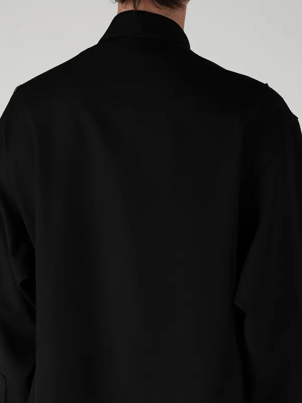 Yohji Yamamoto Wool Gabardine Vest Layered Blouse