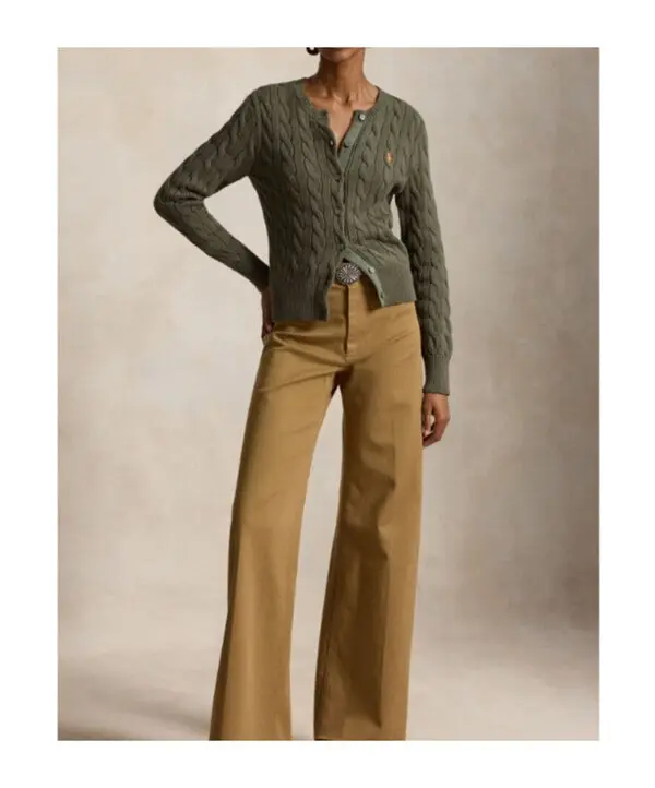Polo Ralph Lauren Cable-knit Cardigan With Embroidered Motif
