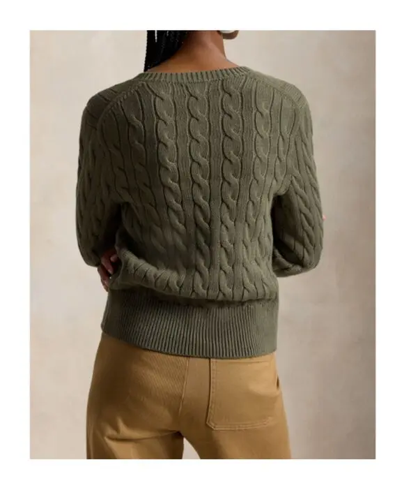 Polo Ralph Lauren Cable-knit Cardigan With Embroidered Motif