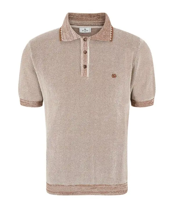 Etro Snap-button Piqué Polo Shirt