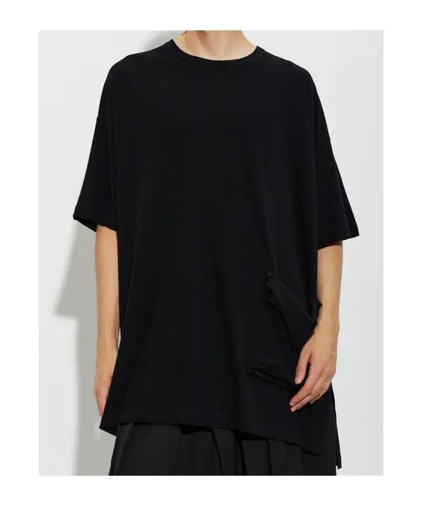 Yohji Yamamoto Oversized Draped Pocket T-shirt - Black