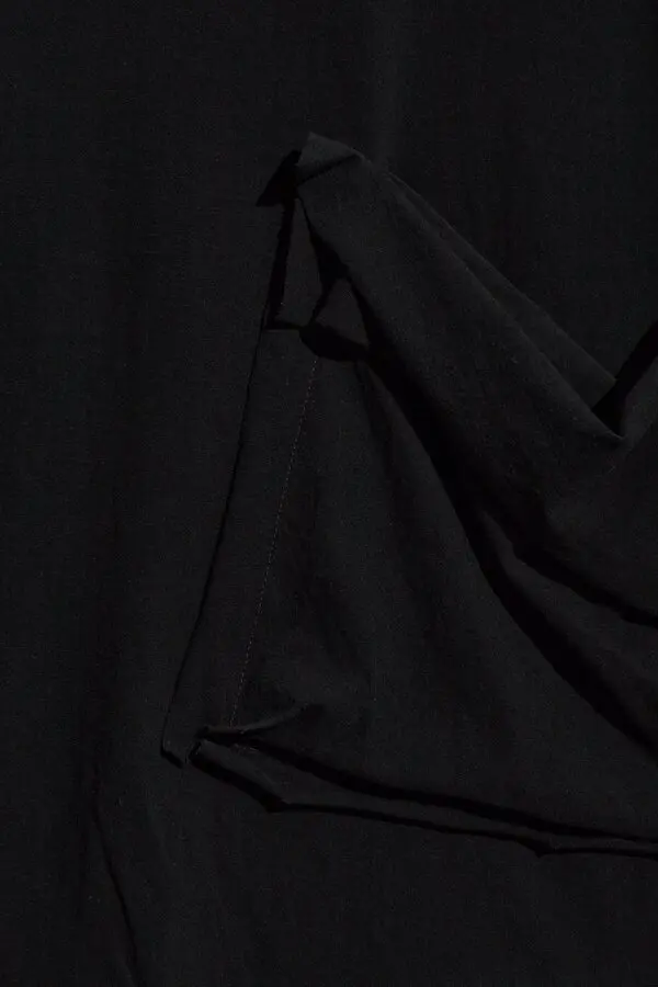 Yohji Yamamoto Oversized Draped Pocket T-shirt - Black