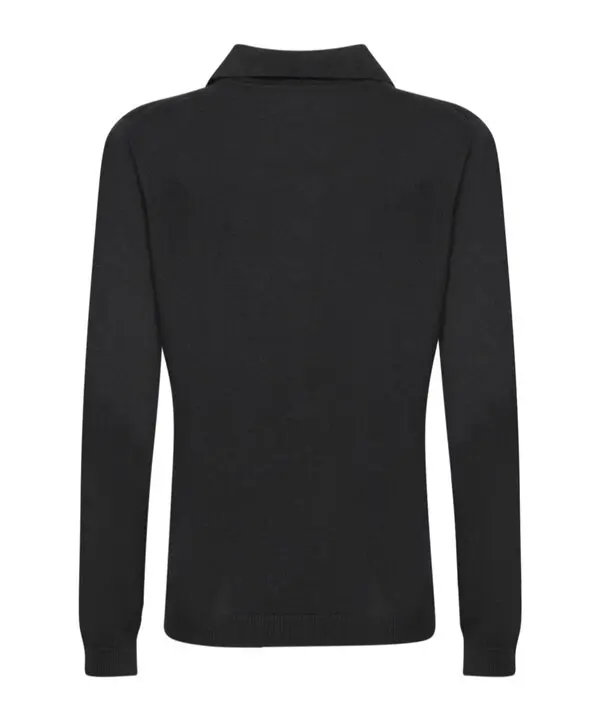 GRAN SASSO Long-sleeved Knitted Polo Shirt