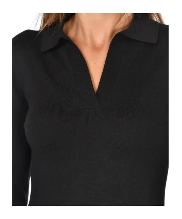 GRAN SASSO Long-sleeved Knitted Polo Shirt