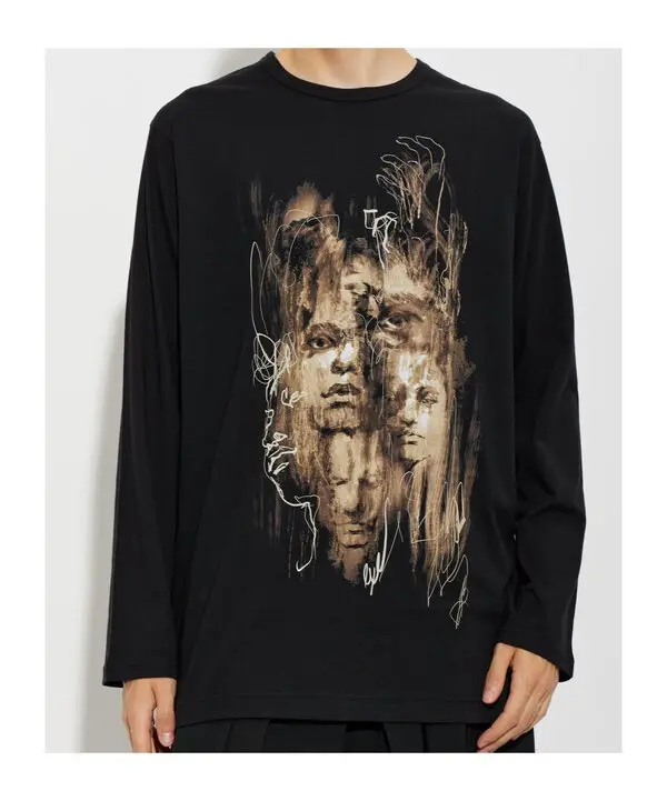 Yohji Yamamoto Graphic Printed Long-sleeved T-shirt