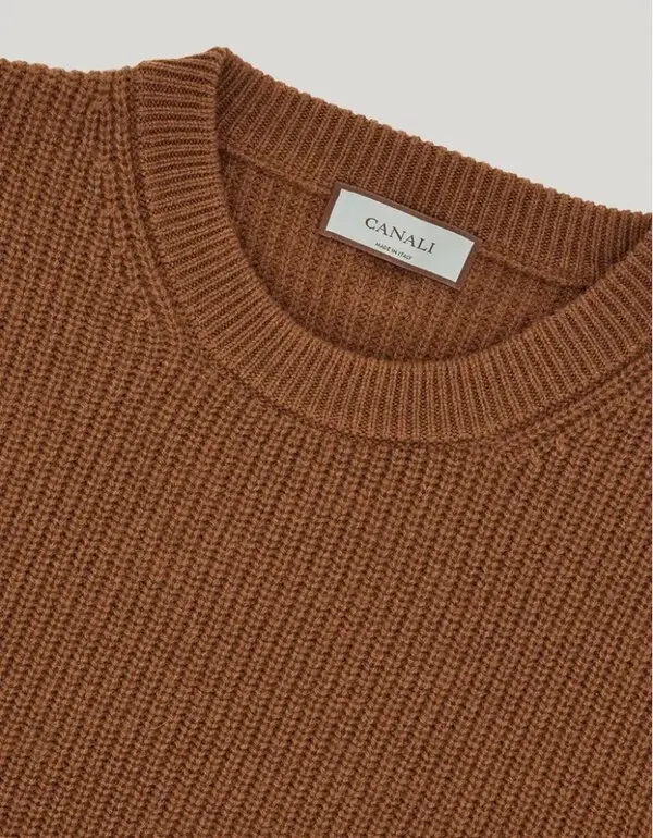 Canali Light Wool And Cashmere Crew Neck Sweater