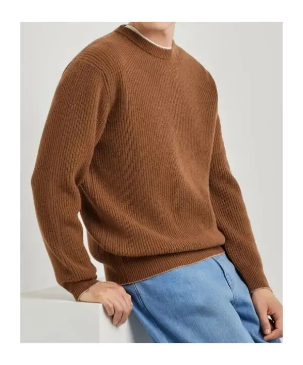 Canali Light Wool And Cashmere Crew Neck Sweater