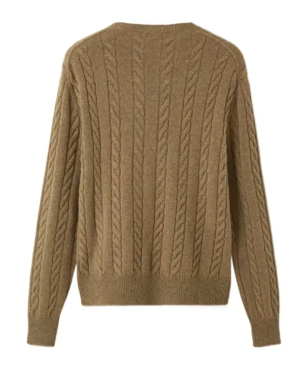 Loro Piana Cedar Cable Knit Crewneck Sweater