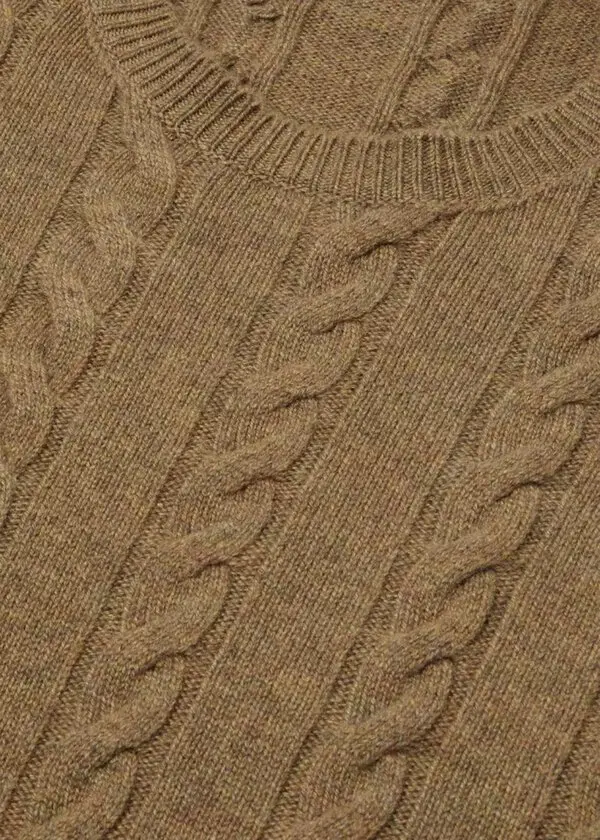 Loro Piana Cedar Cable Knit Crewneck Sweater