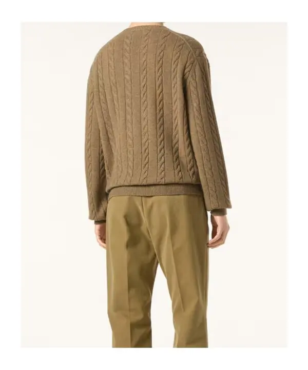 Loro Piana Cedar Cable Knit Crewneck Sweater