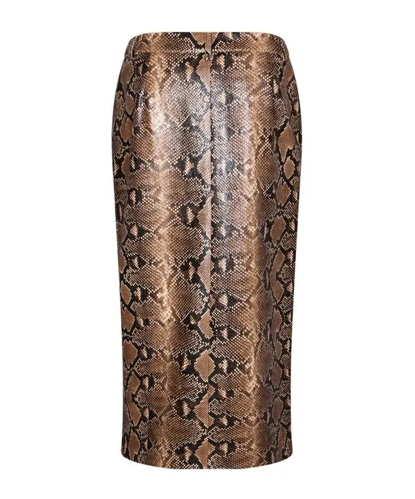 ERMANNO FIRENZE Python Print Slim Fit Skirt