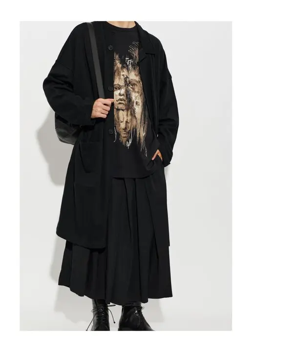 Yohji Yamamoto Buttoned Long Cardigan