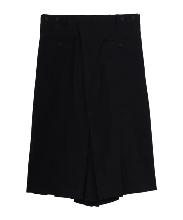 Yohji Yamamoto Wool Gabardine Pleated Wide-leg Pants
