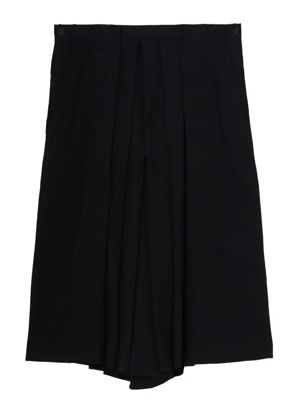 Yohji Yamamoto Wool Gabardine Pleated Wide-leg Pants