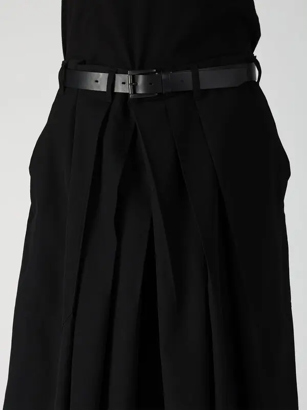 Yohji Yamamoto Wool Gabardine Pleated Wide-leg Pants