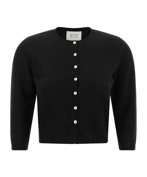BE YOU Pure Cashmere Crew Neck Cardigan
