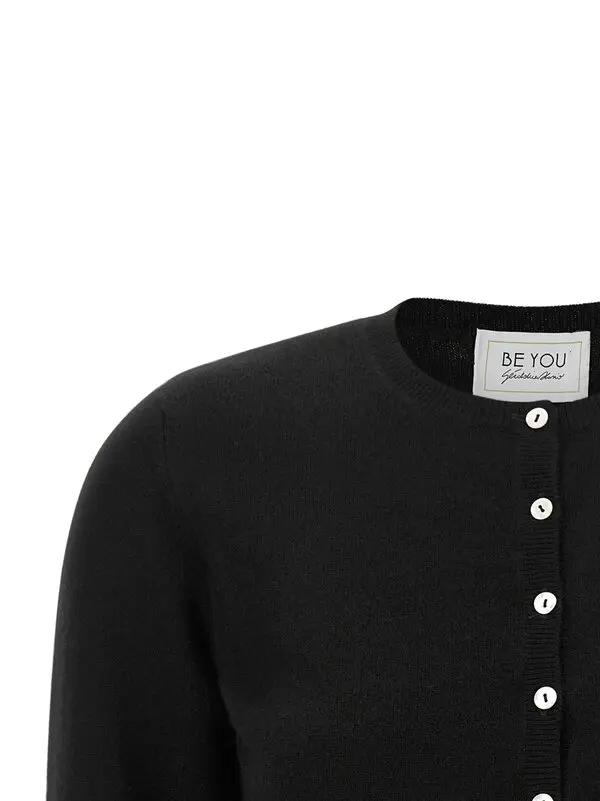 BE YOU Pure Cashmere Crew Neck Cardigan