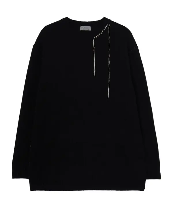 Yohji Yamamoto Single Jersey Embroidered Round Neck Pullover