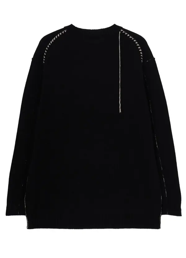 Yohji Yamamoto Single Jersey Embroidered Round Neck Pullover