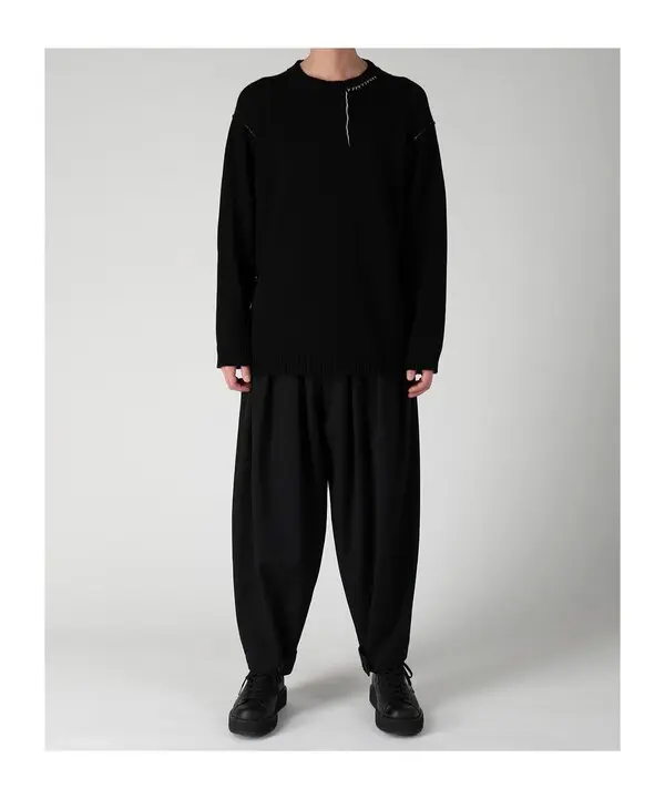 Yohji Yamamoto Single Jersey Embroidered Round Neck Pullover