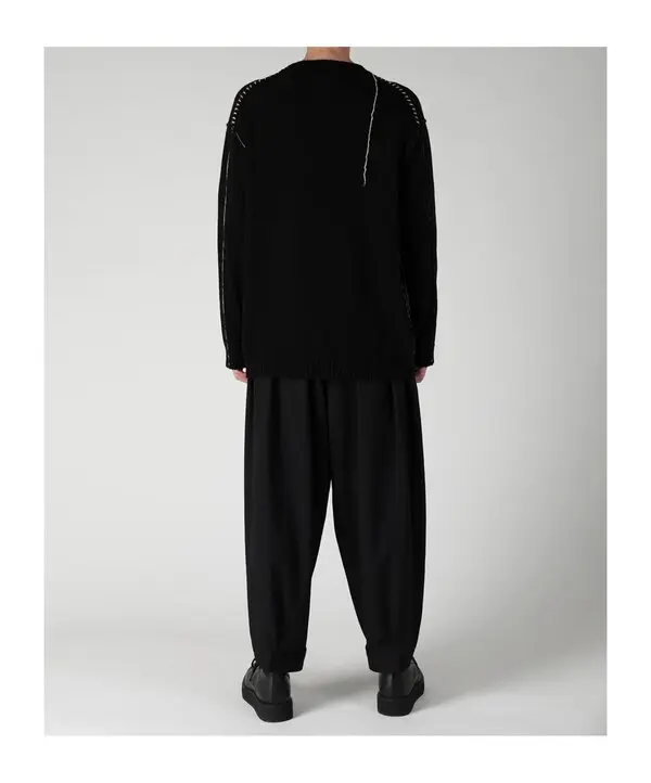 Yohji Yamamoto Single Jersey Embroidered Round Neck Pullover