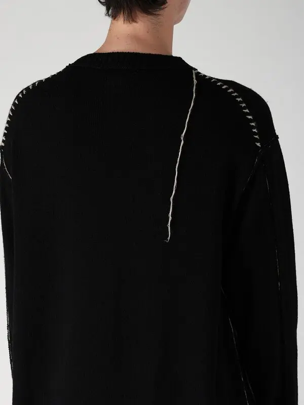 Yohji Yamamoto Single Jersey Embroidered Round Neck Pullover