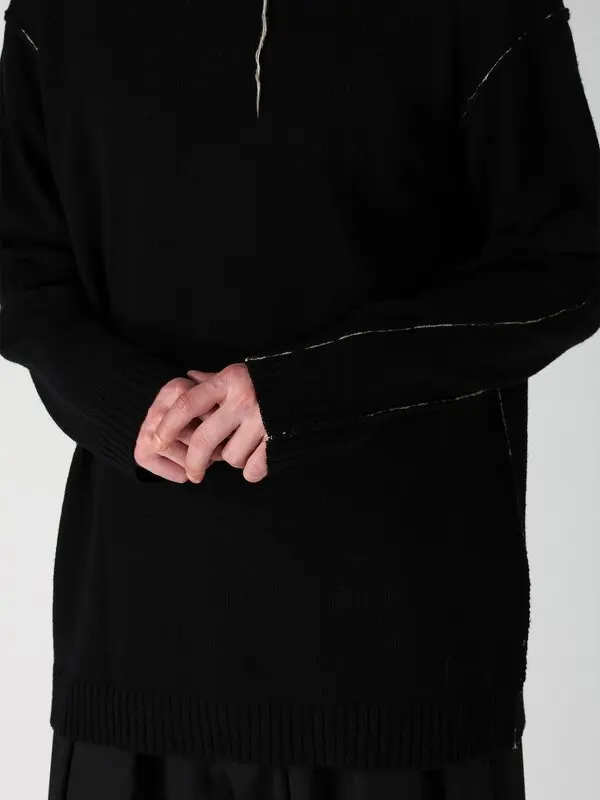Yohji Yamamoto Single Jersey Embroidered Round Neck Pullover