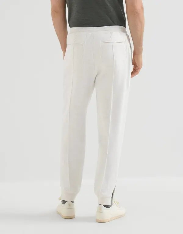 Brunello Cucinelli Techno Cotton French Terry Double Cloth Trousers