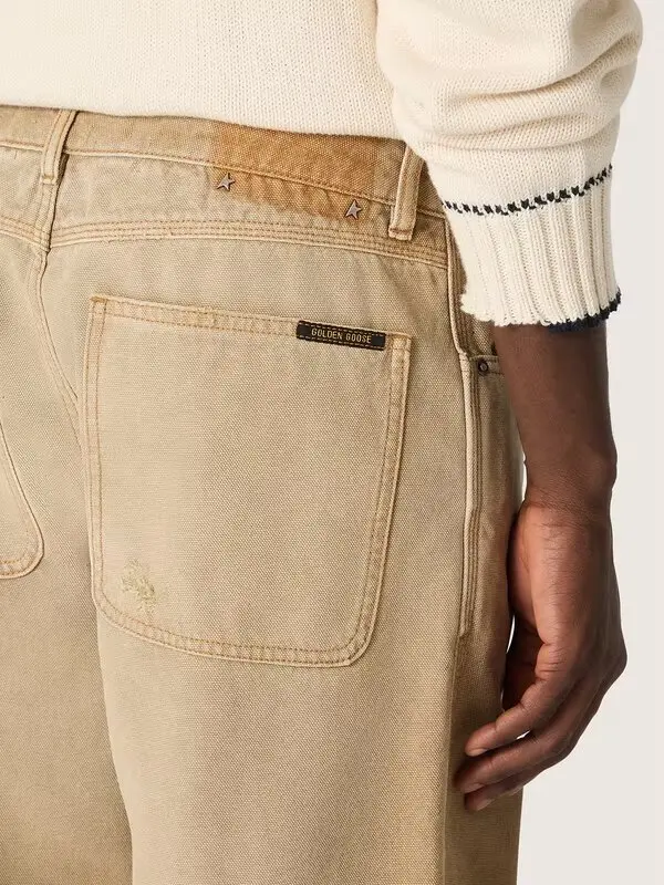 GOLDEN GOOSE Gradient Cotton Canvas Trousers