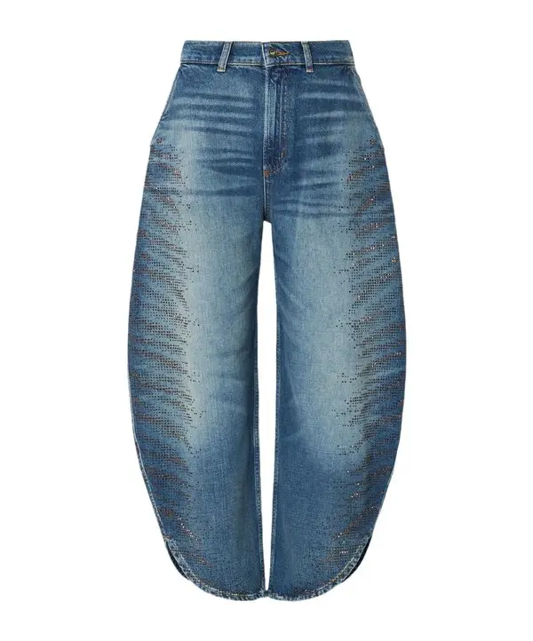 Liu Jo Embellished Faded Jeans