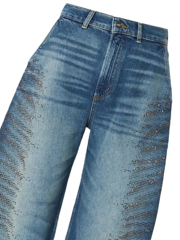 Liu Jo Embellished Faded Jeans
