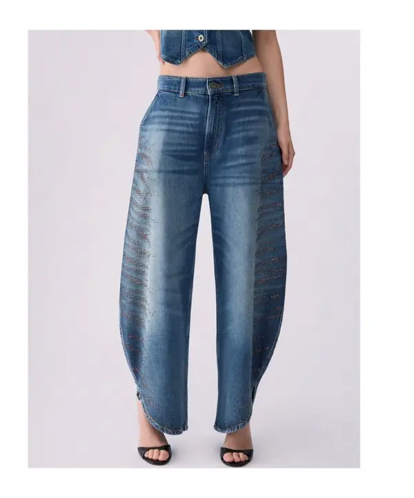 Liu Jo Embellished Faded Jeans