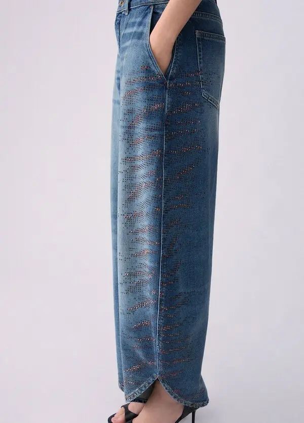 Liu Jo Embellished Faded Jeans