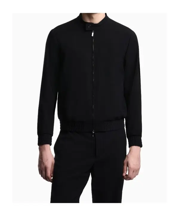Emporio Armani Light Wool Stretch Seersucker Blouson