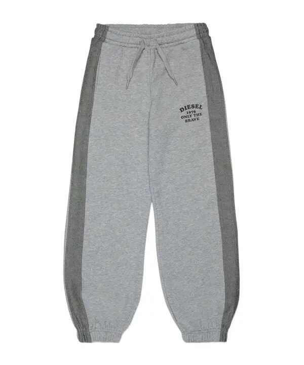 DIESEL® Logo-print Denim-panel Track Pants