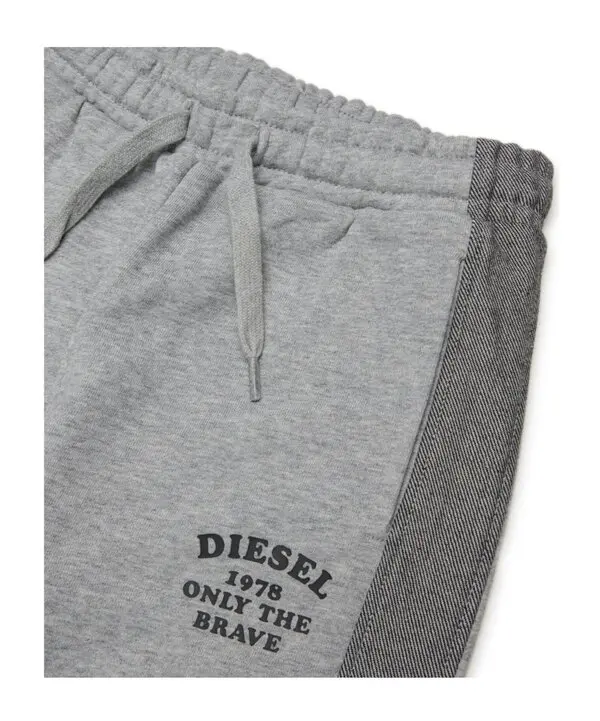 DIESEL® Logo-print Denim-panel Track Pants