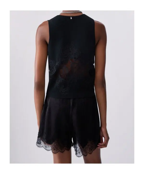 Liu Jo Lace-detail Knit Tank Top