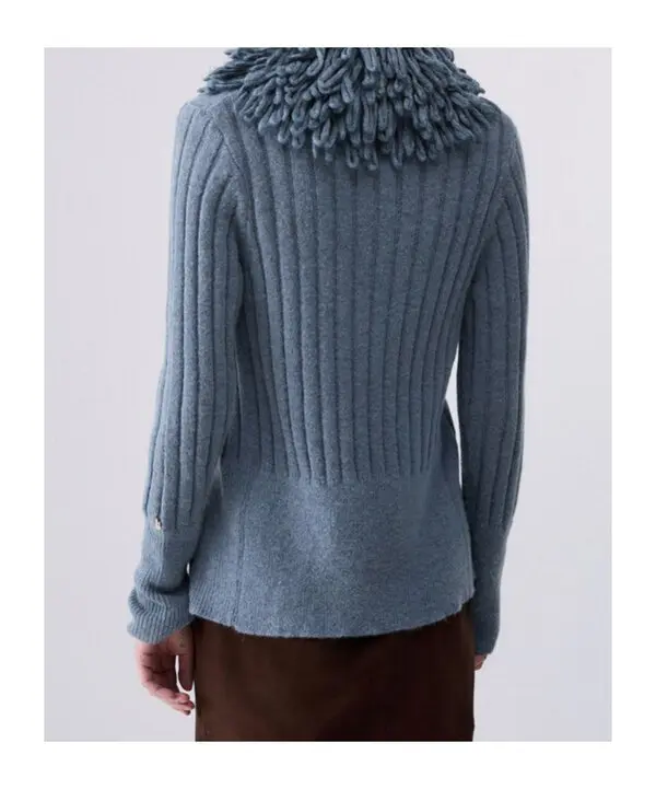 Liu Jo Tie-front Knit Cardigan With Faux-fur Collar