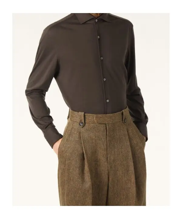Loro Piana Andrew Shirt - Almond Shell