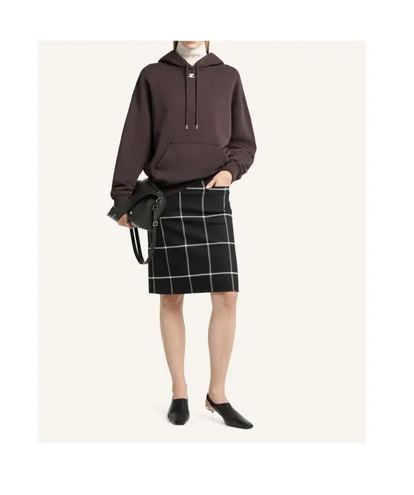 COURREGES Logo-patch Cotton Hoodie