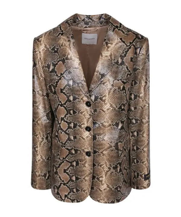 ERMANNO FIRENZE Snake-print Single-breasted Blazer