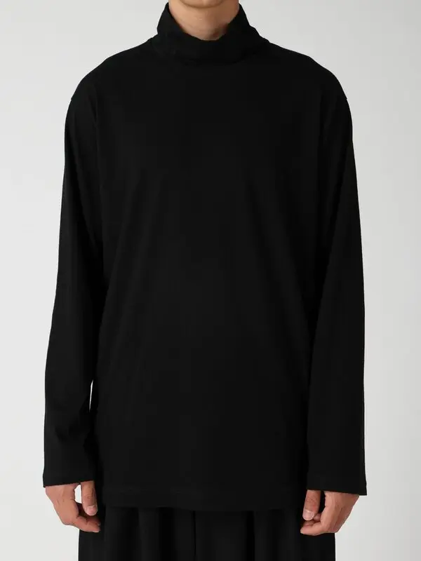 Yohji Yamamoto Soft Single Jersey High Neck Long Slv Tee