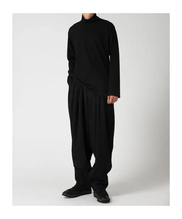 Yohji Yamamoto Soft Single Jersey High Neck Long Slv Tee