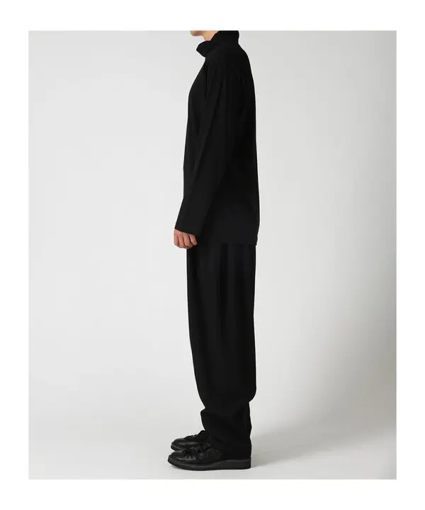 Yohji Yamamoto Soft Single Jersey High Neck Long Slv Tee