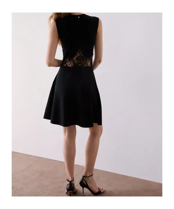 Liu Jo Knit Dress With Lace Details
