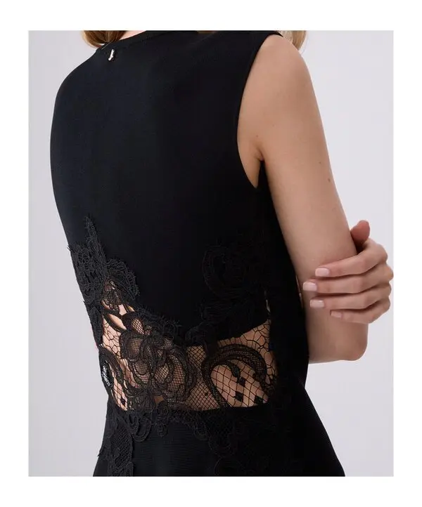 Liu Jo Knit Dress With Lace Details